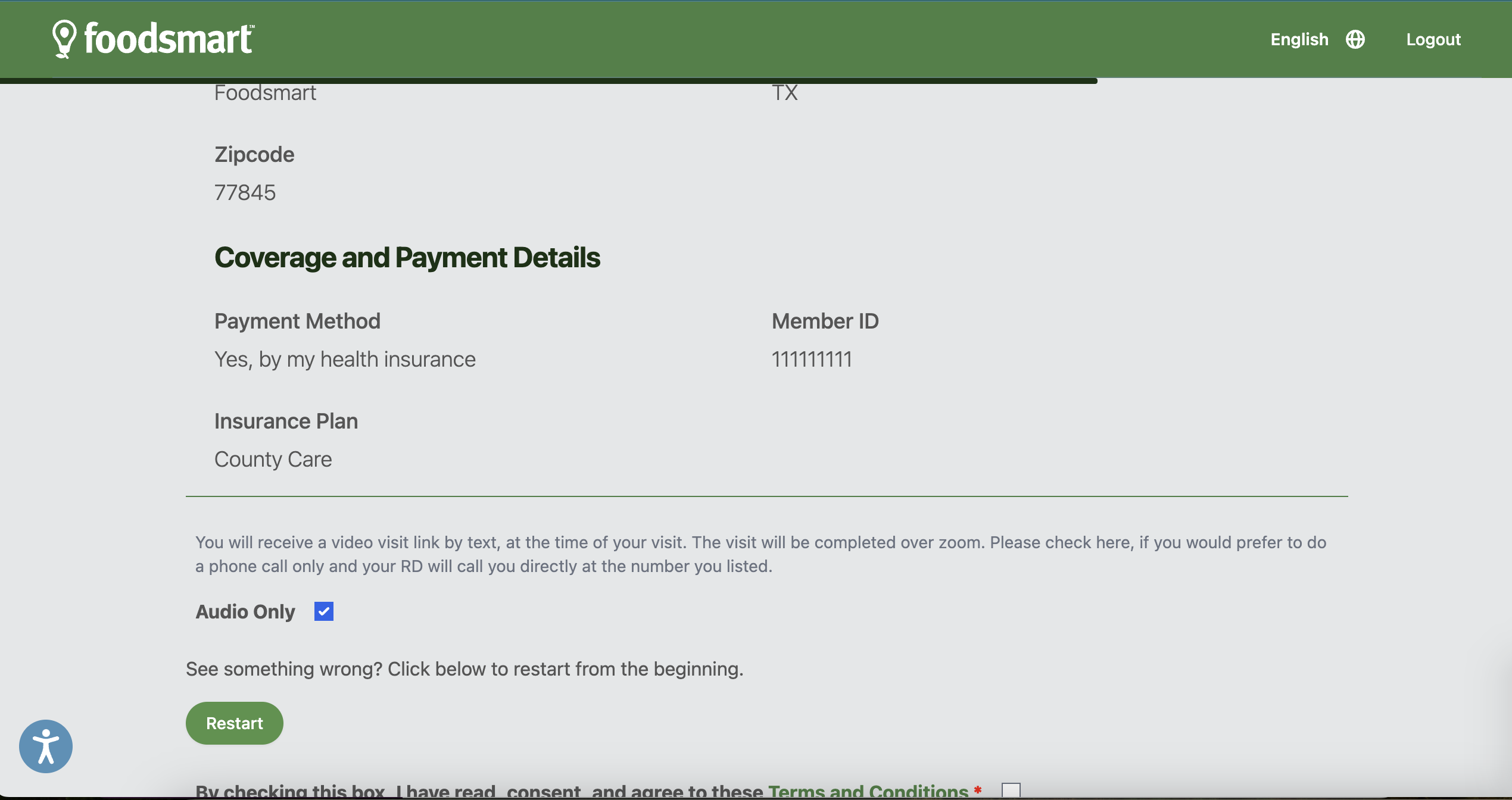 County Care Health | Website Registration – Foodsmart